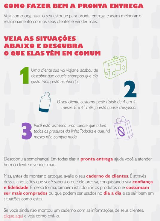 Olá, Consultor(a) Natura!: Como fazer bem a Pronta Entrega...