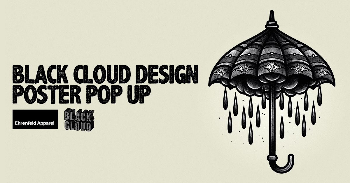 Poster Pop Up Black Cloud Design - Ehrenfeld Apparel