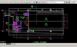 GAMBAR AUTOCAD - RUANG POMPA | PEKERJAAN MEKANIKAL ELEKTRIKAL ...