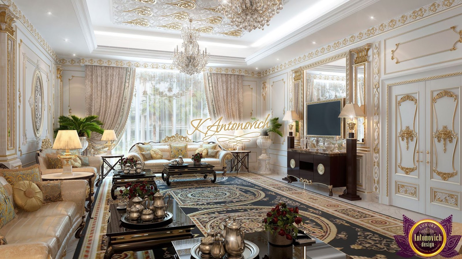 LUXURY ANTONOVICH DESIGN UAE: Living room design, the ideas of Katrina ...