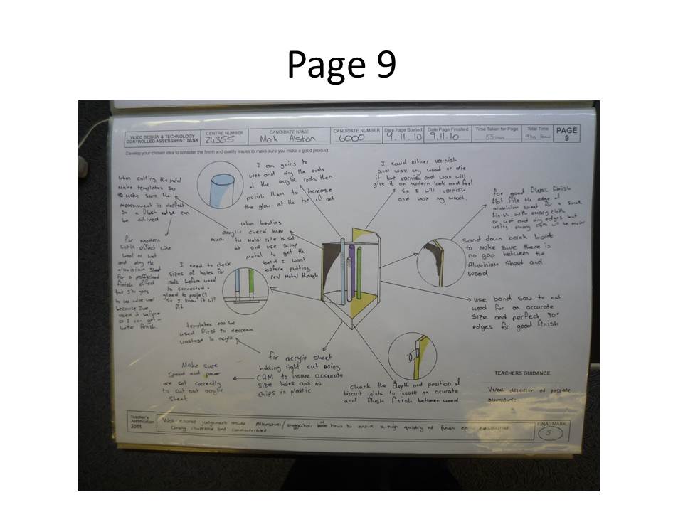 Ms Lands GCSE Product Design: Product Design Exemplar folder
