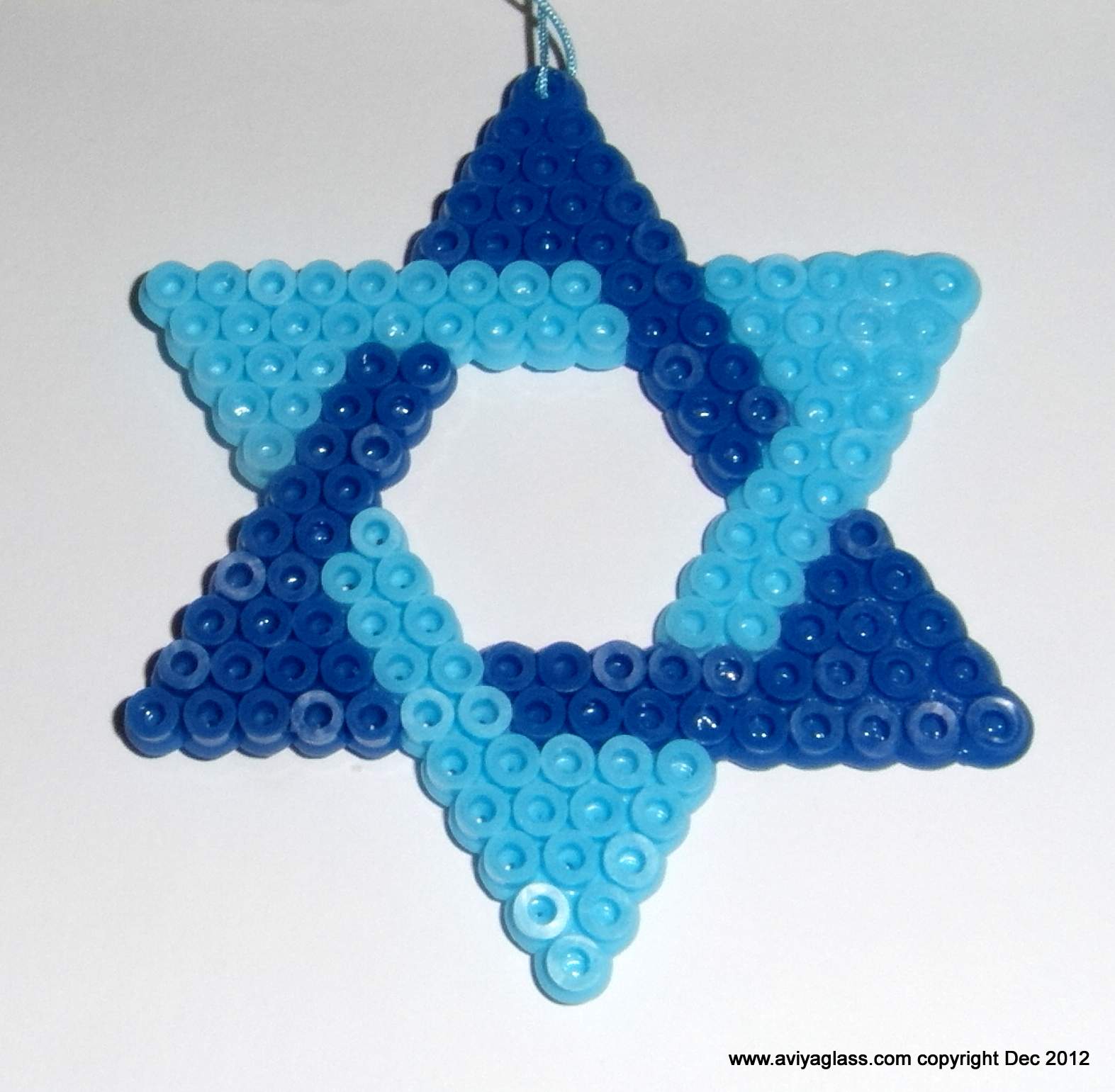 Aviya Glass: Hama Bead Chanukah Star Decorations