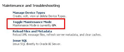 OBIEE Q&A: OBIEE- Maintenance Mode