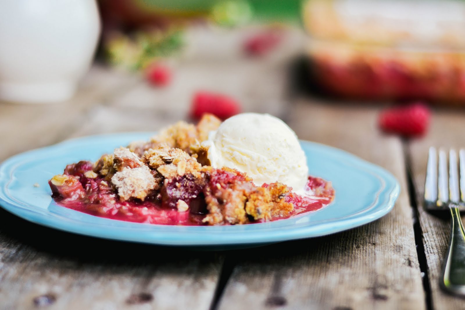 p.s.♡: tasty tuesday: raspberry-rhubarb crisp