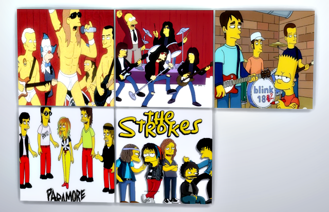 Art Wall_The Simpsons Rock Band Collection - Lily Sims