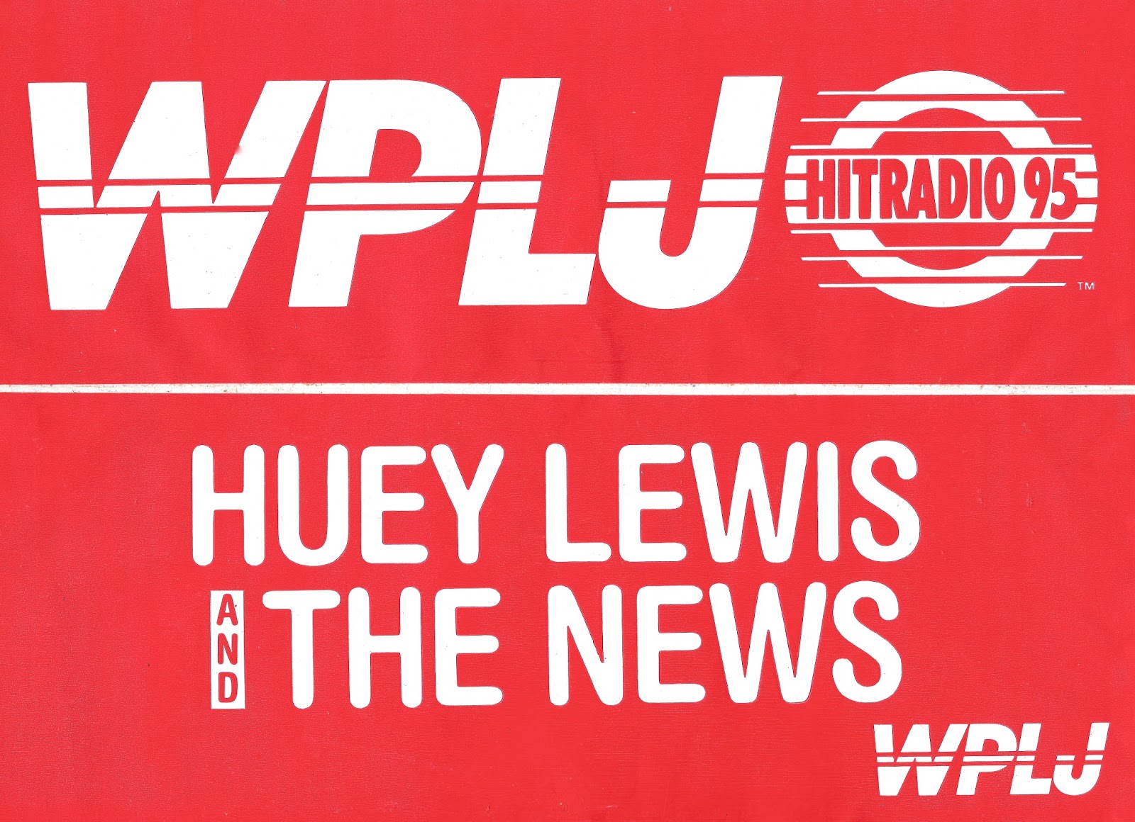 Radio Sticker of the Day: Huey Lewis and the News / WRIF / WPLJ