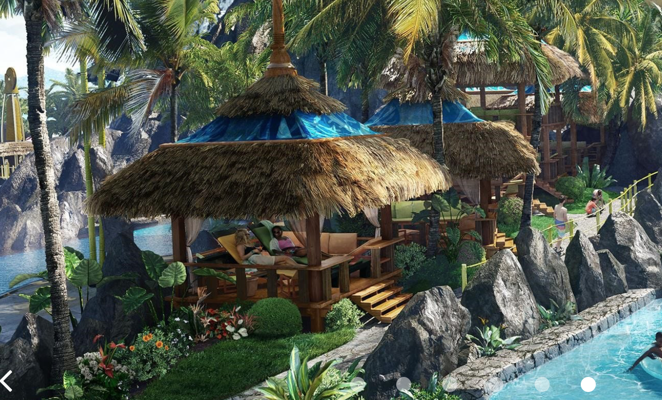 Two-Story Private Cabanas for Rent at Volcano Bay