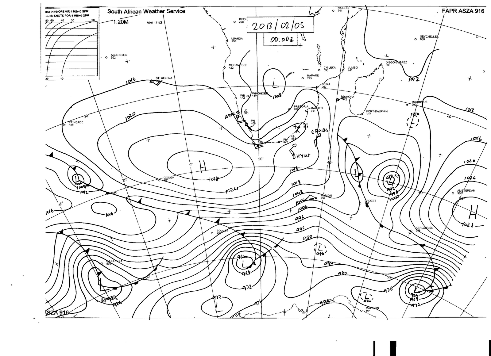 SA Weather and Disaster Observation Service: SA Sea Level Synoptic ...