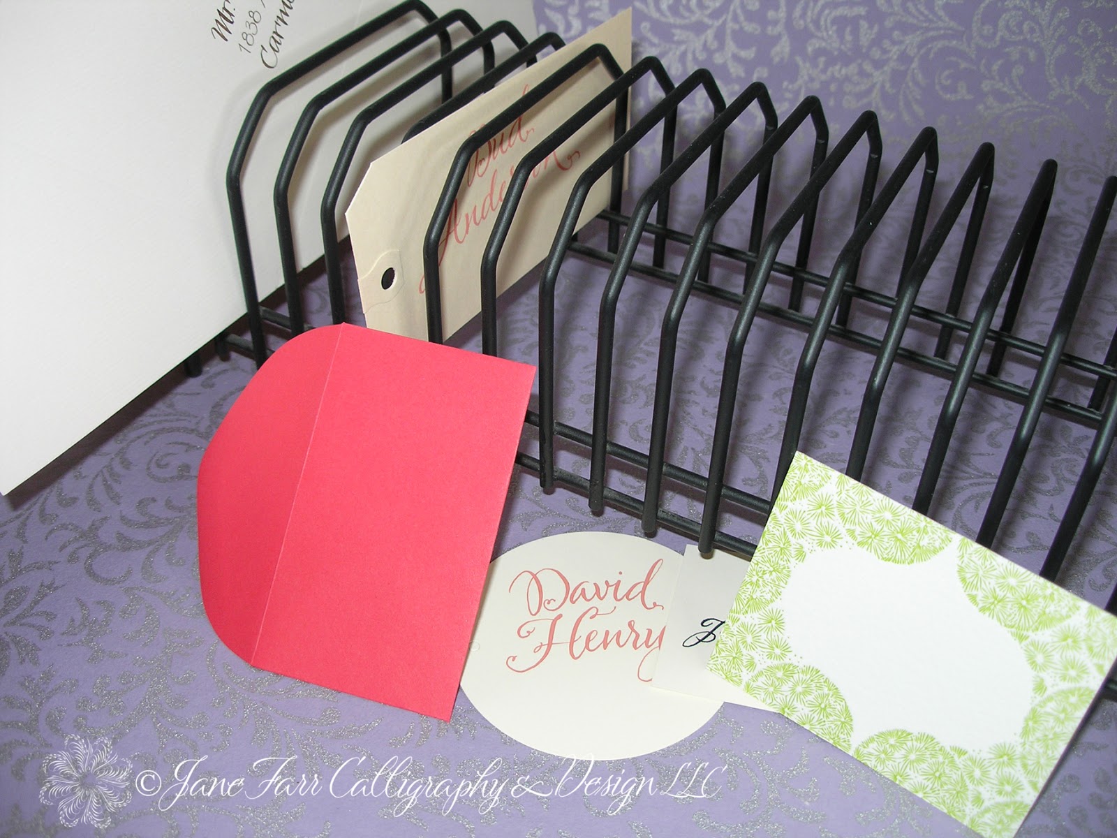 A Place To Flourish: Calligraphy Flourish Friday - Envelope Drying Racks