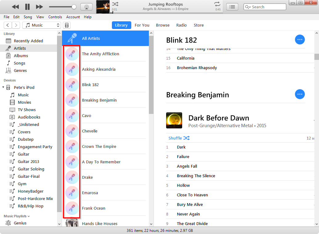Peter Morrissey's Technology & Scripting Blog: iTunes Artist Icons ...