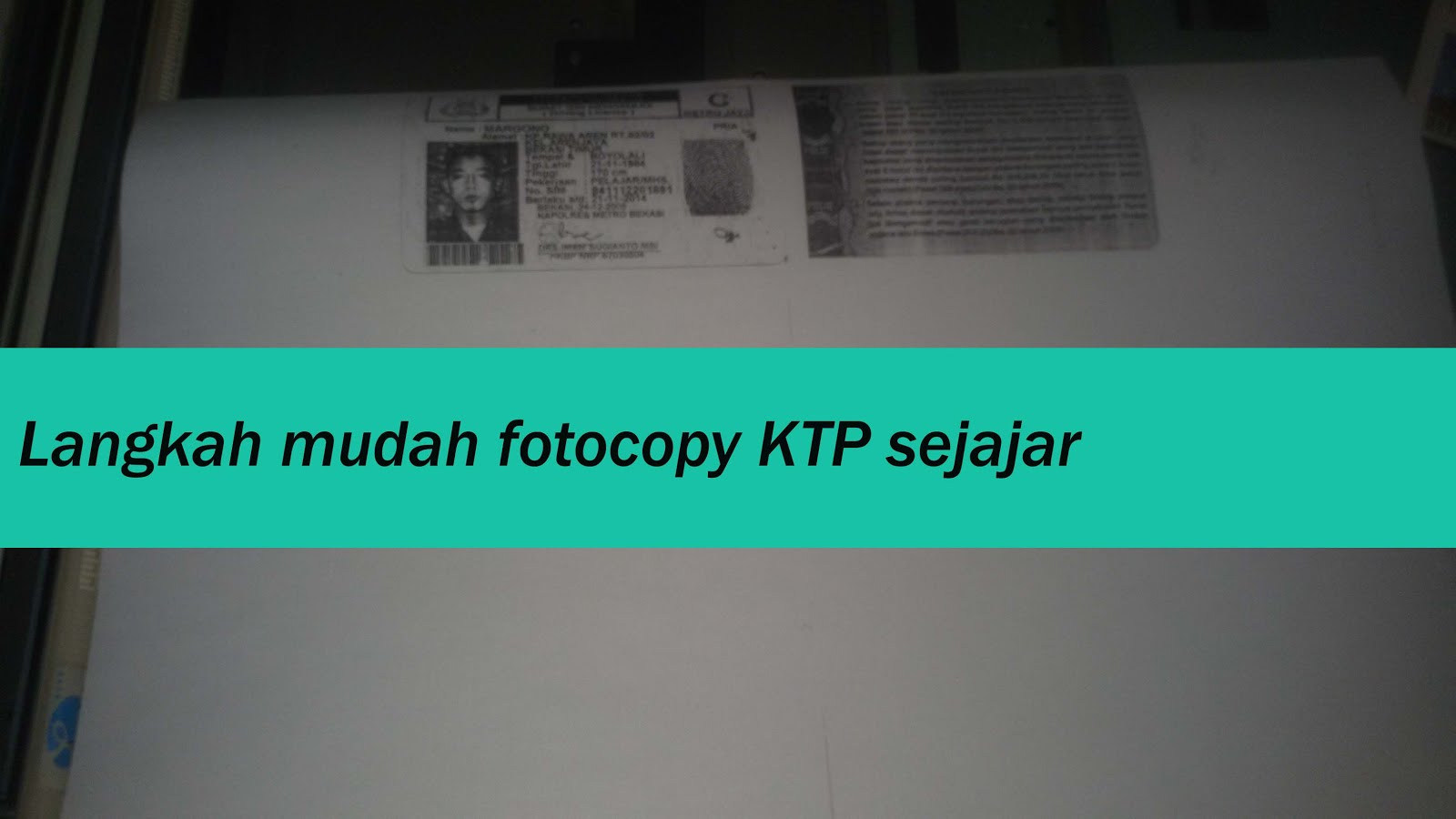langkah mudah fotocopy KTP sejajar - Maraska
