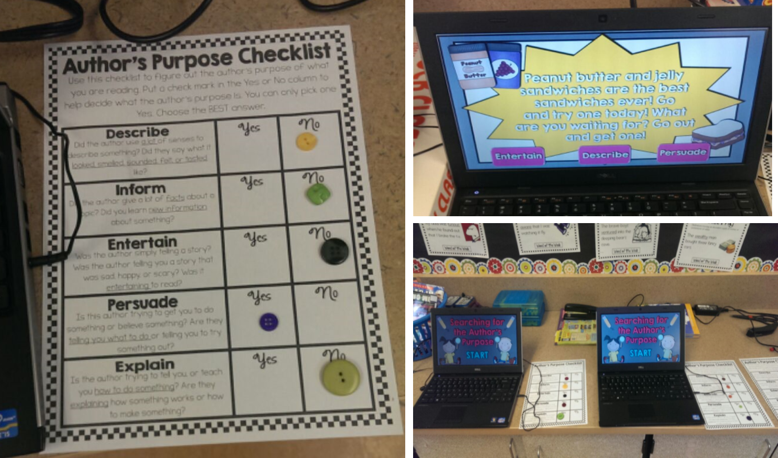 Read Like A Rock Star! : Author's Purpose Checklist Freebie!