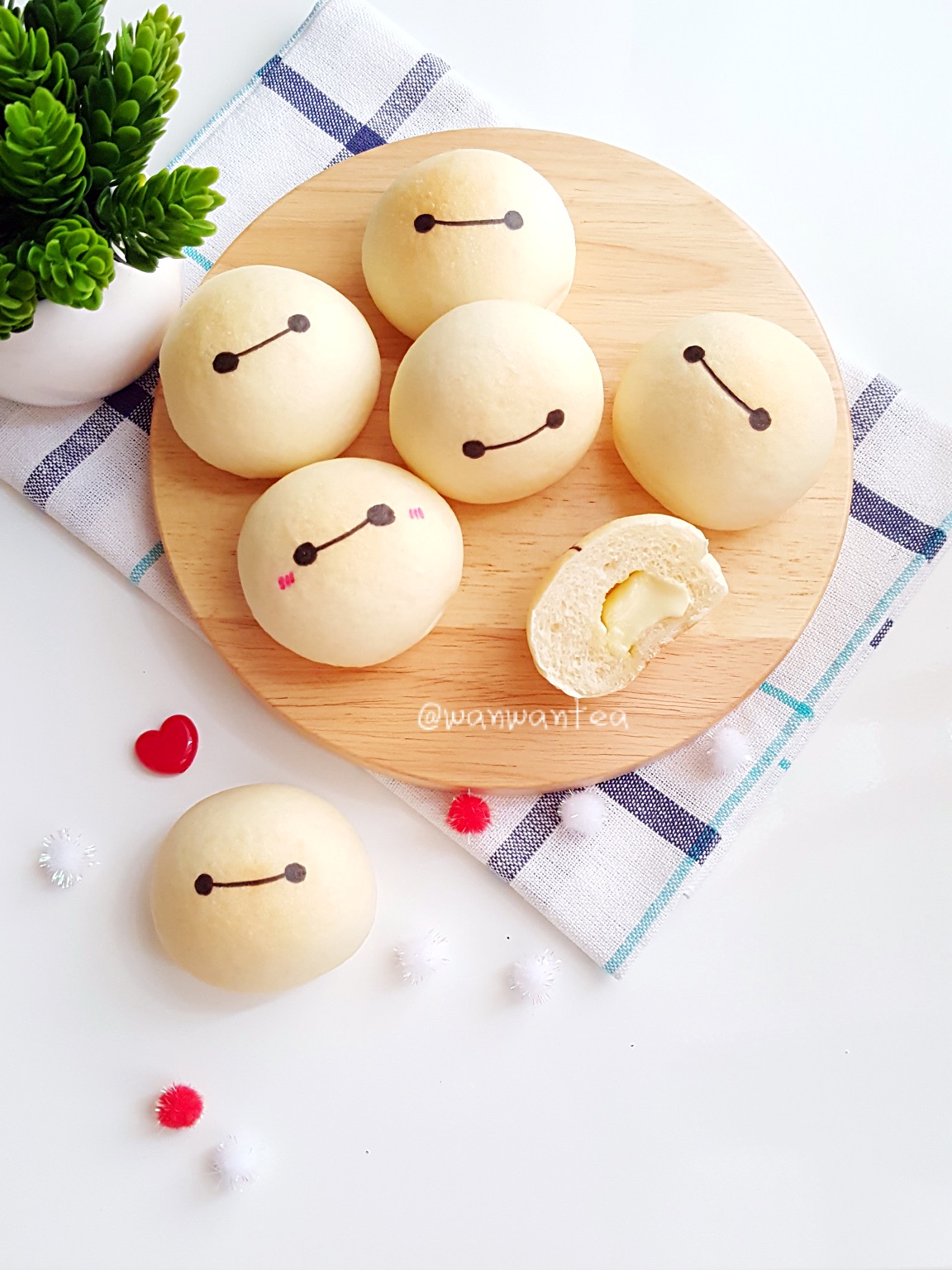 婉婉午茶: 大白白巧克力面包Baymax White Chocolate Bread