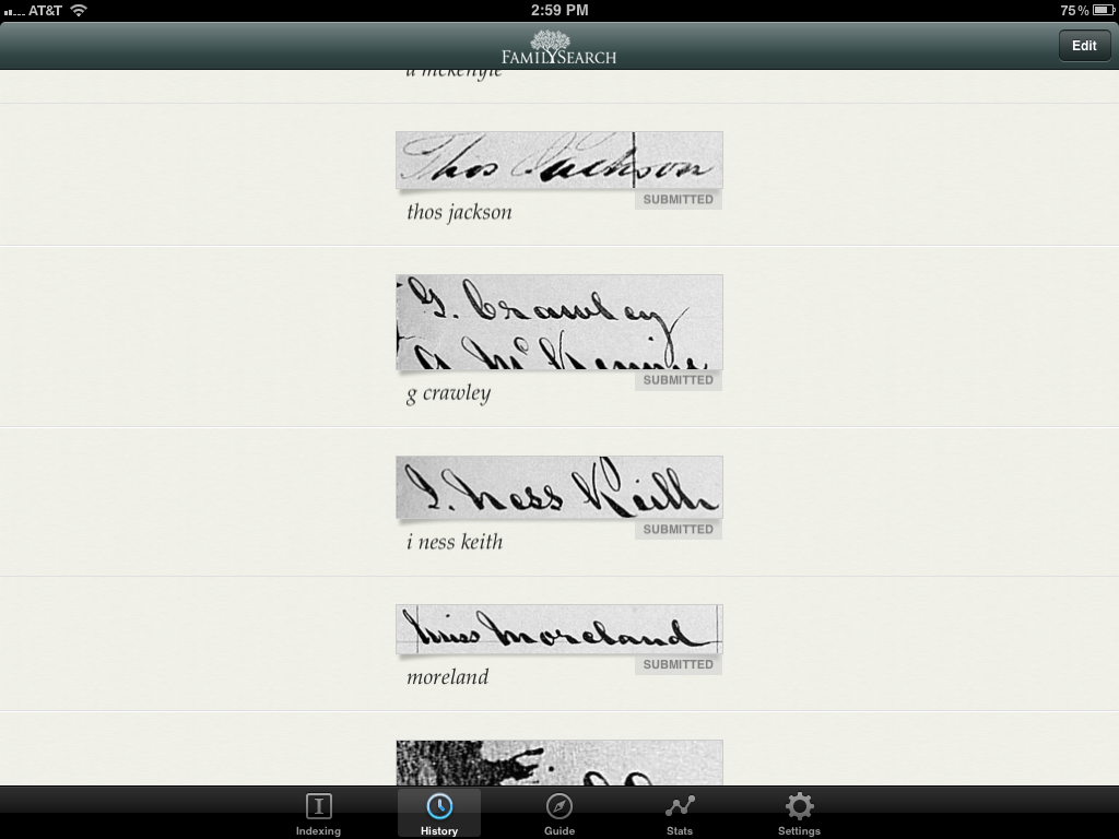 Granite Genealogy: FamilySearch Indexing App for Apple and Android Released