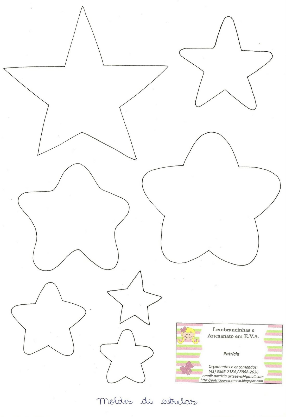 Patricia Artes EVA: Moldes de estrelas