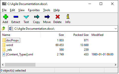 Agile Documentation: A Closer Look at .docx Files
