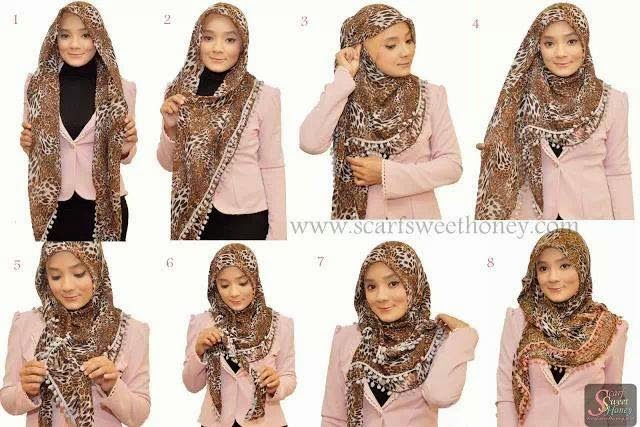 Hijab Tutorials: Square Scarf Hijab Tutorial