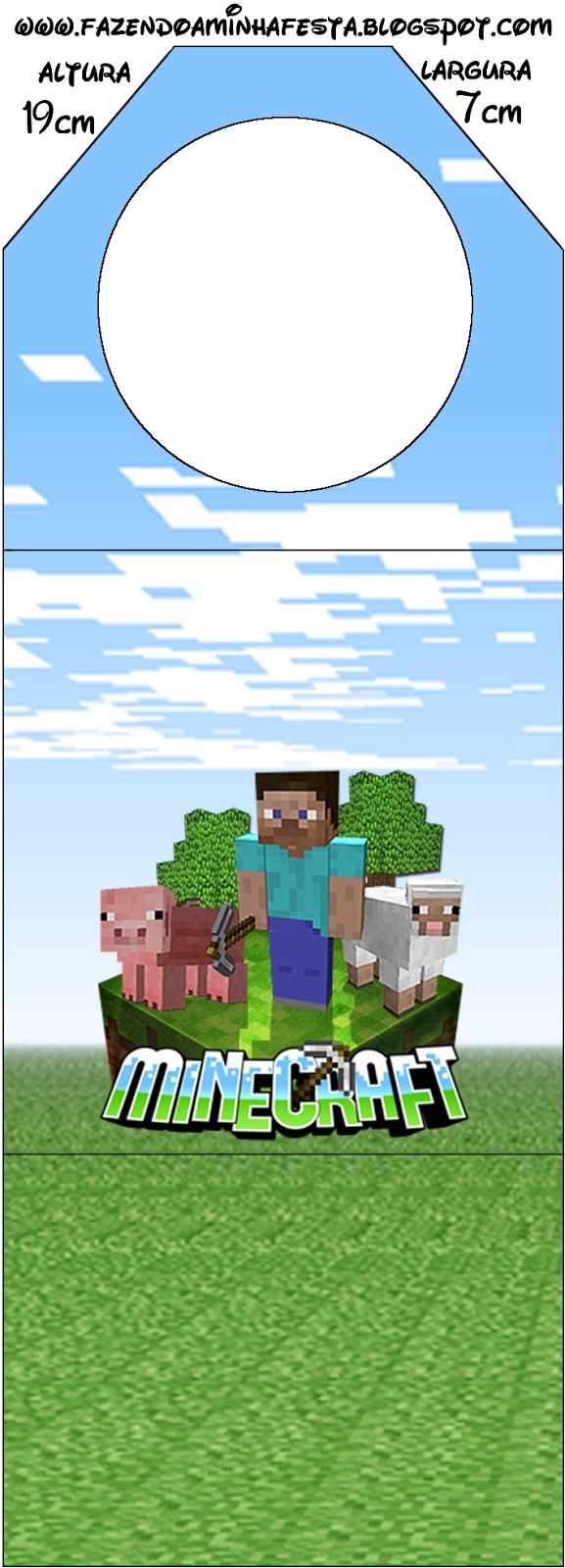 Minecraft - Kit Completo com molduras para convites, rótulos para ...