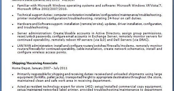 Shipping Receiving Associate Sample Resume Format in Word Free Download