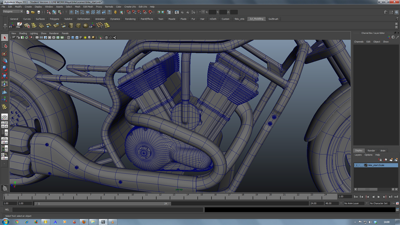 Jut's Blog: Maya - Modelling, Motor Bike