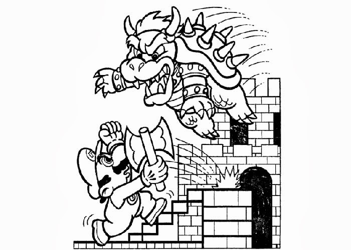 Mario fight coloring pages | Free Coloring Pages and Coloring Books for ...