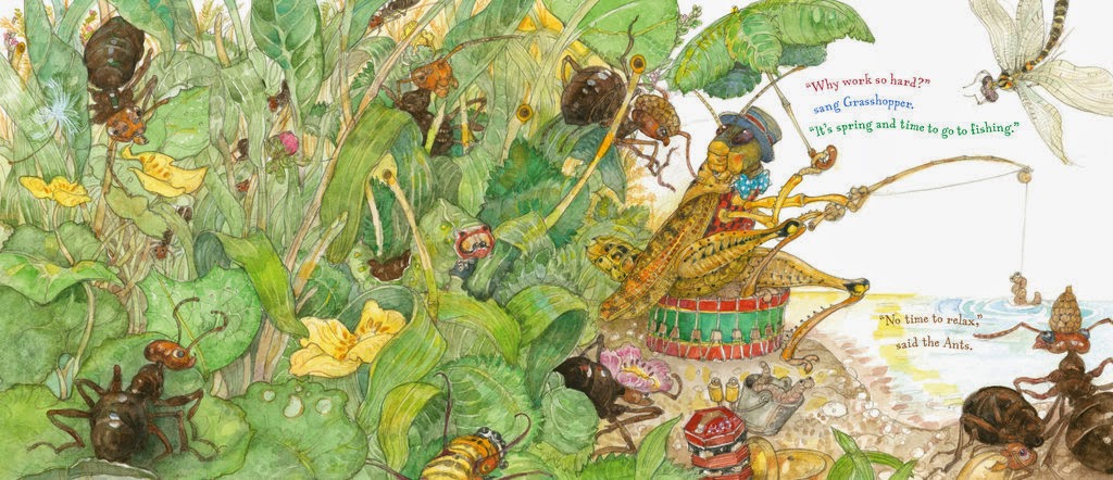 Bibliophile By the Sea: The Grasshopper and the Ants; Jim Pinkney