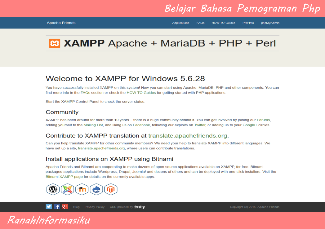 Belajar Php Cara Menjalankan Web Server Apache Dan Membuka Htdocs Pada Browser Ranahinformasiku