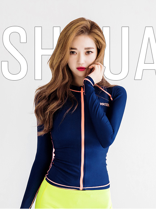 [Chuu] Color Trim Zip-Up Rash Guard | KSTYLICK - Latest Korean Fashion ...