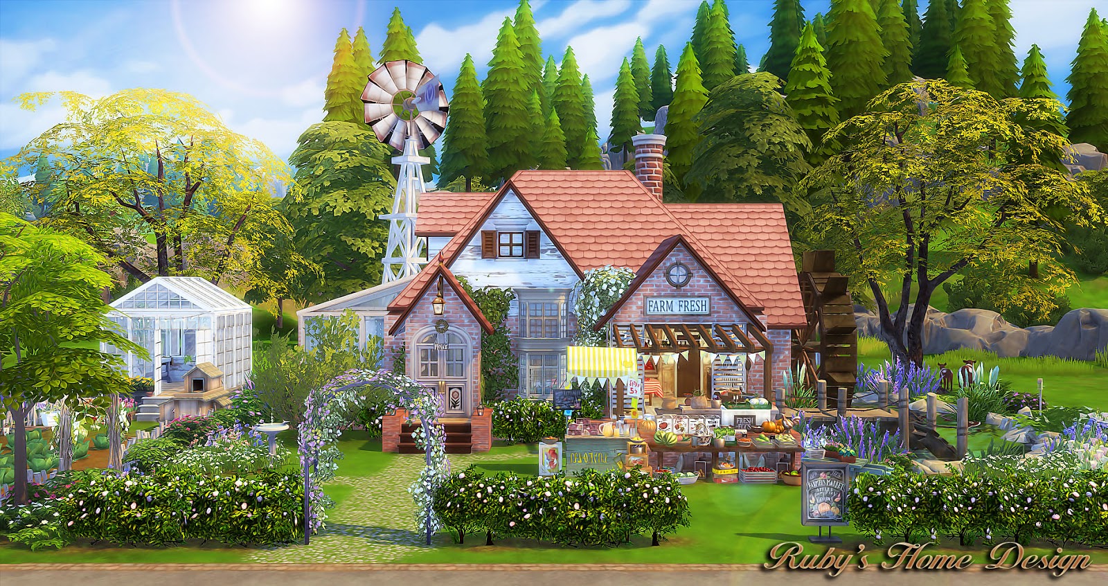 Sims 4 Farmer's Market 農莊的小市場 [ Ruby Red Sims ]