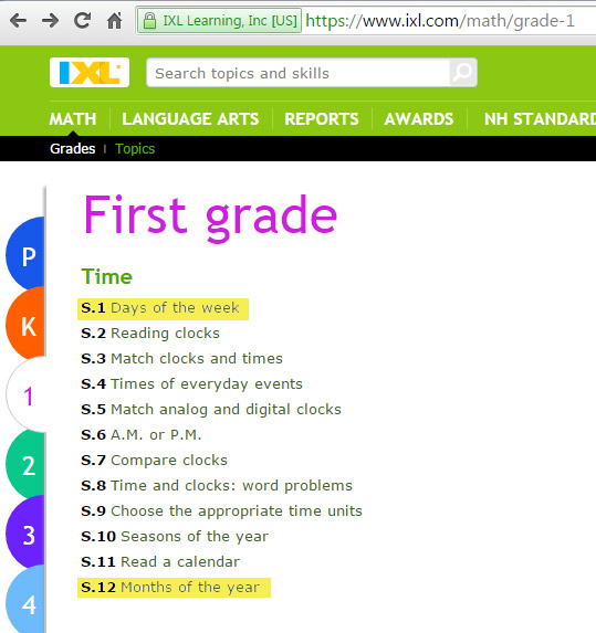 ORCSD Clean Slate: IXL math is confused about the order of the months ...
