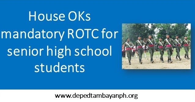 House OKs mandatory ROTC for senior high school students