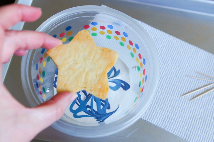 Marbled + Gold-Flecked Star Cookies | Bake at 350°