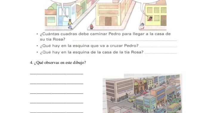 GRADO PRIMERO: ACTIVIDADES MI BARRIO