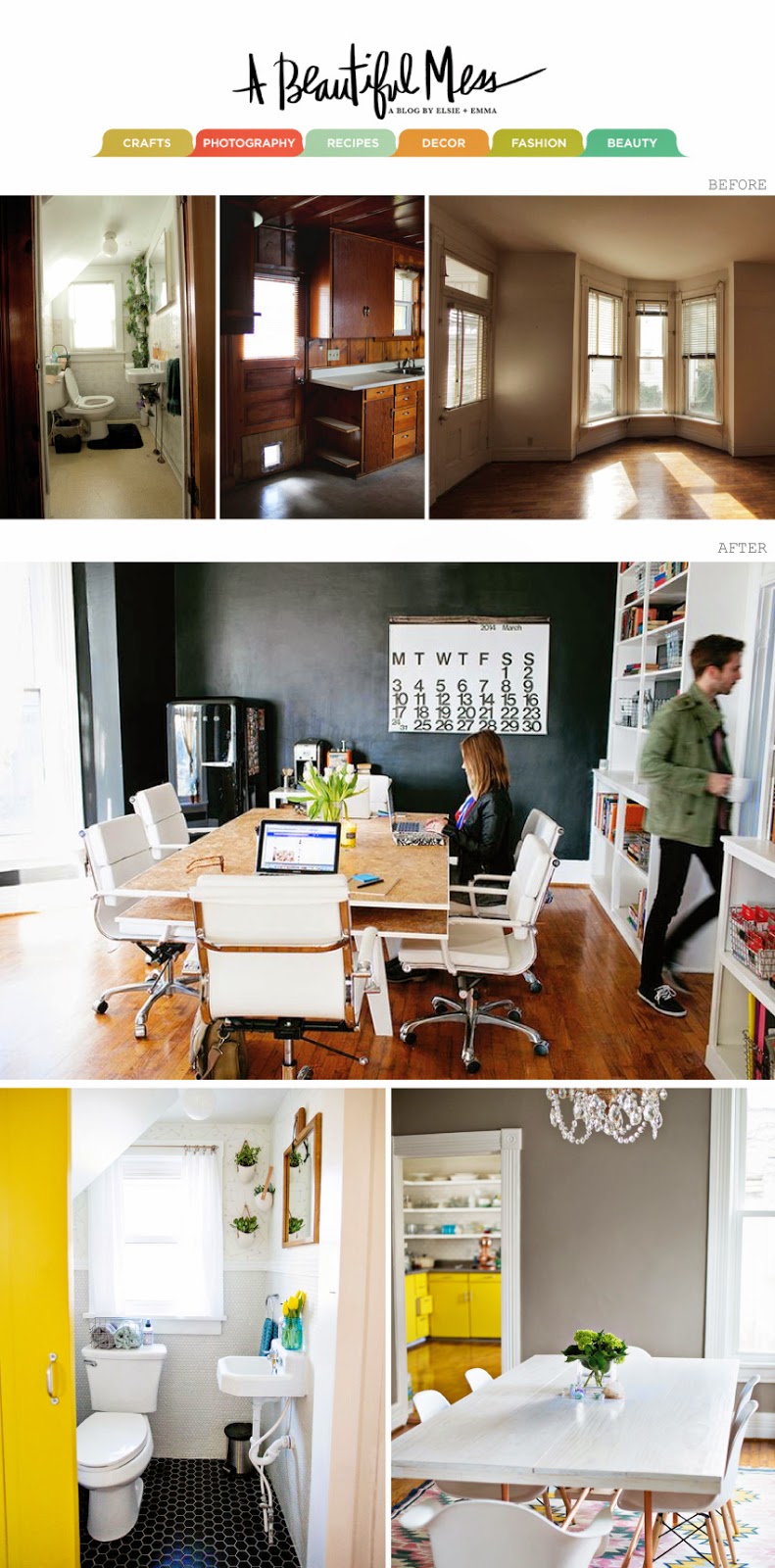 ANTES Y DESPUES - A BEAUTIFUL MESS BLOG - I | where or what