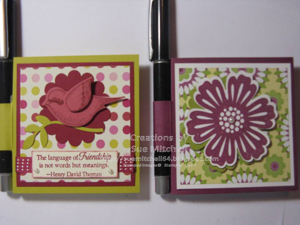 Stampin' Up! Australia - Sue Mitchell: Post It Note holders made with ...