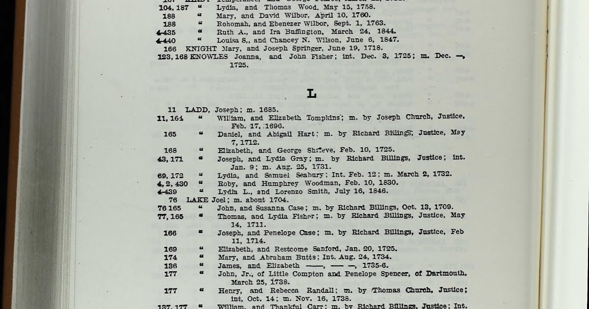 Genea-Musings: 1731 Marriage of Joseph Ladd and Lydia Gray in Little ...