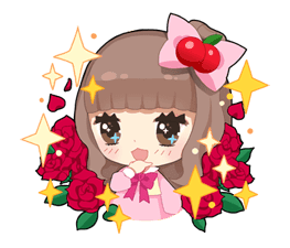 png : sticker1908 - LINE PLAY Cherry's Sweet Day