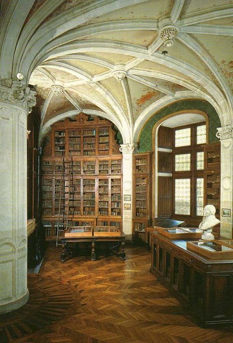 Chateau du Lude, the library. (Loire Valley France)
