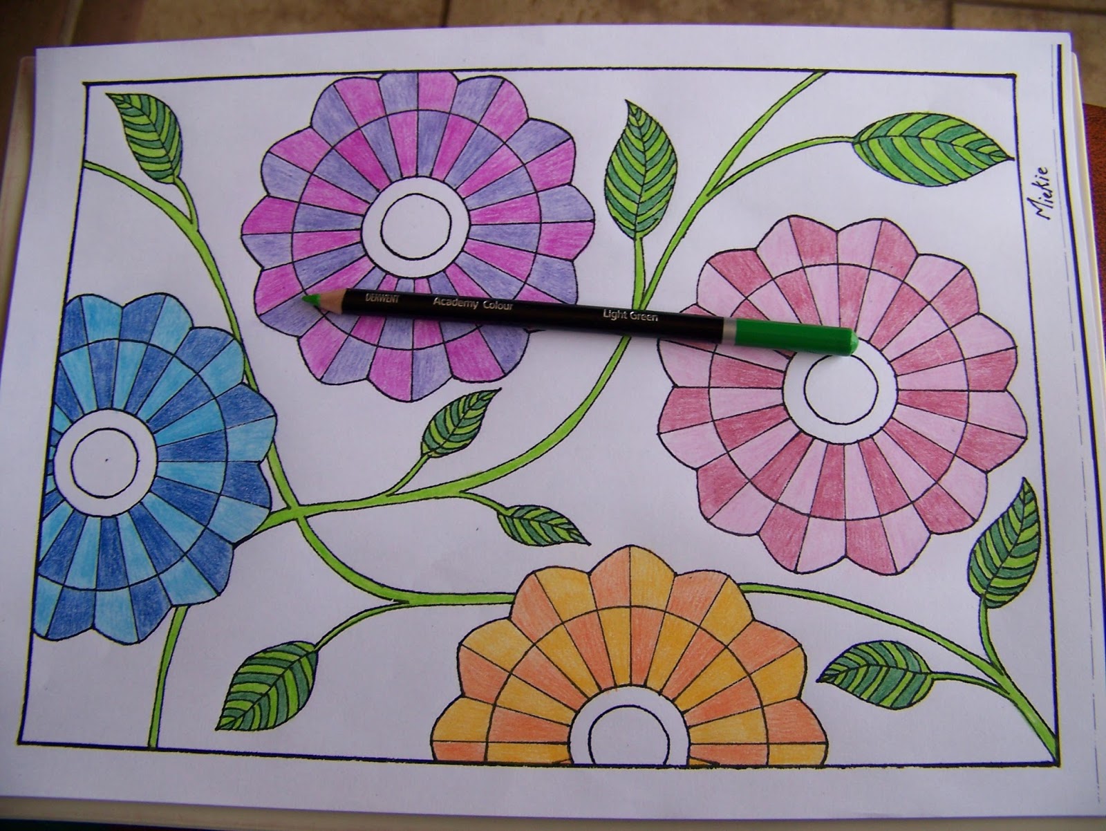 A Pretty Talent Blog: Using your Adult Coloring Pages to fold a Wedge ...