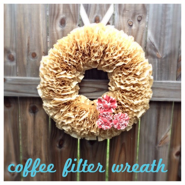 Life in Random Bits: Coffee Filter Wreath
