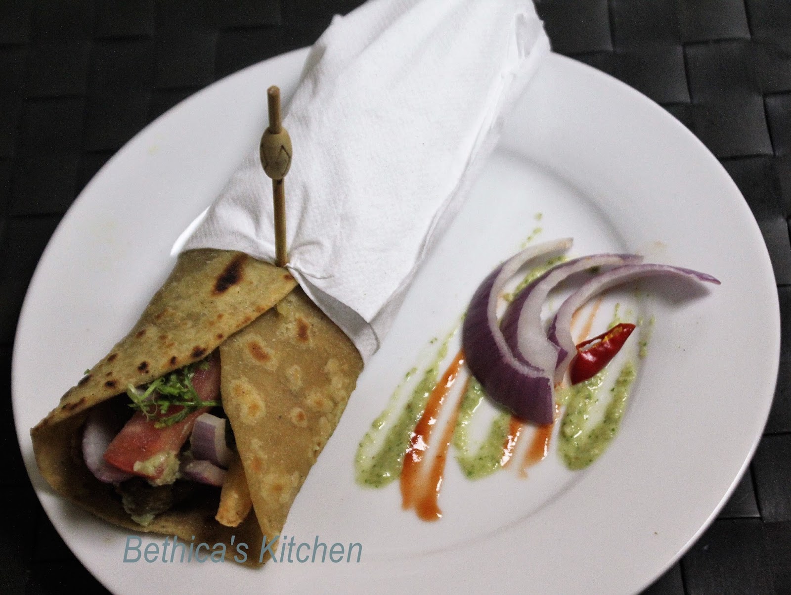 Bethica's Kitchen Flavours: Mutton Seekh Kebab Roll