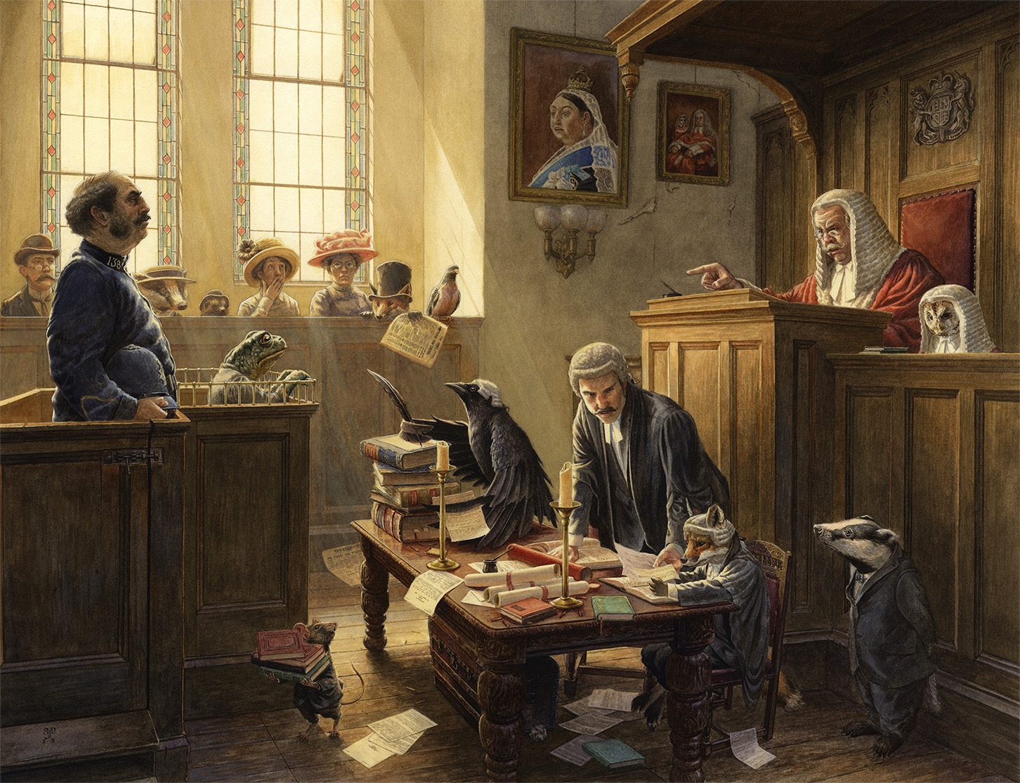 Chris Dunn Illustration/Fine Art: Mr Toad In Court