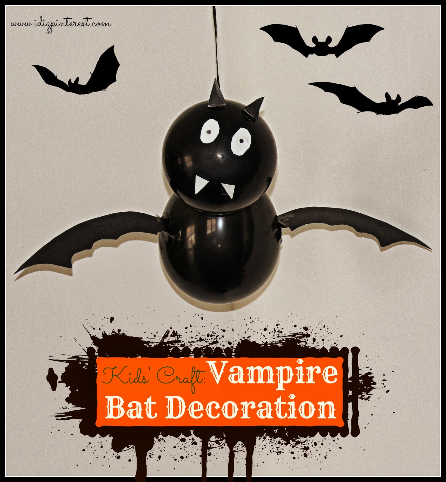 Halloween Kids’ Craft: Vampire Bat Decoration - I Dig Pinterest