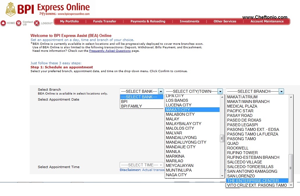 BPI Express Online Services That Can Save You Time ~ Cheftonio's Blog