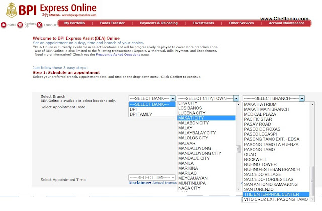 BPI Express Online Services That Can Save You Time ~ Cheftonio's Blog