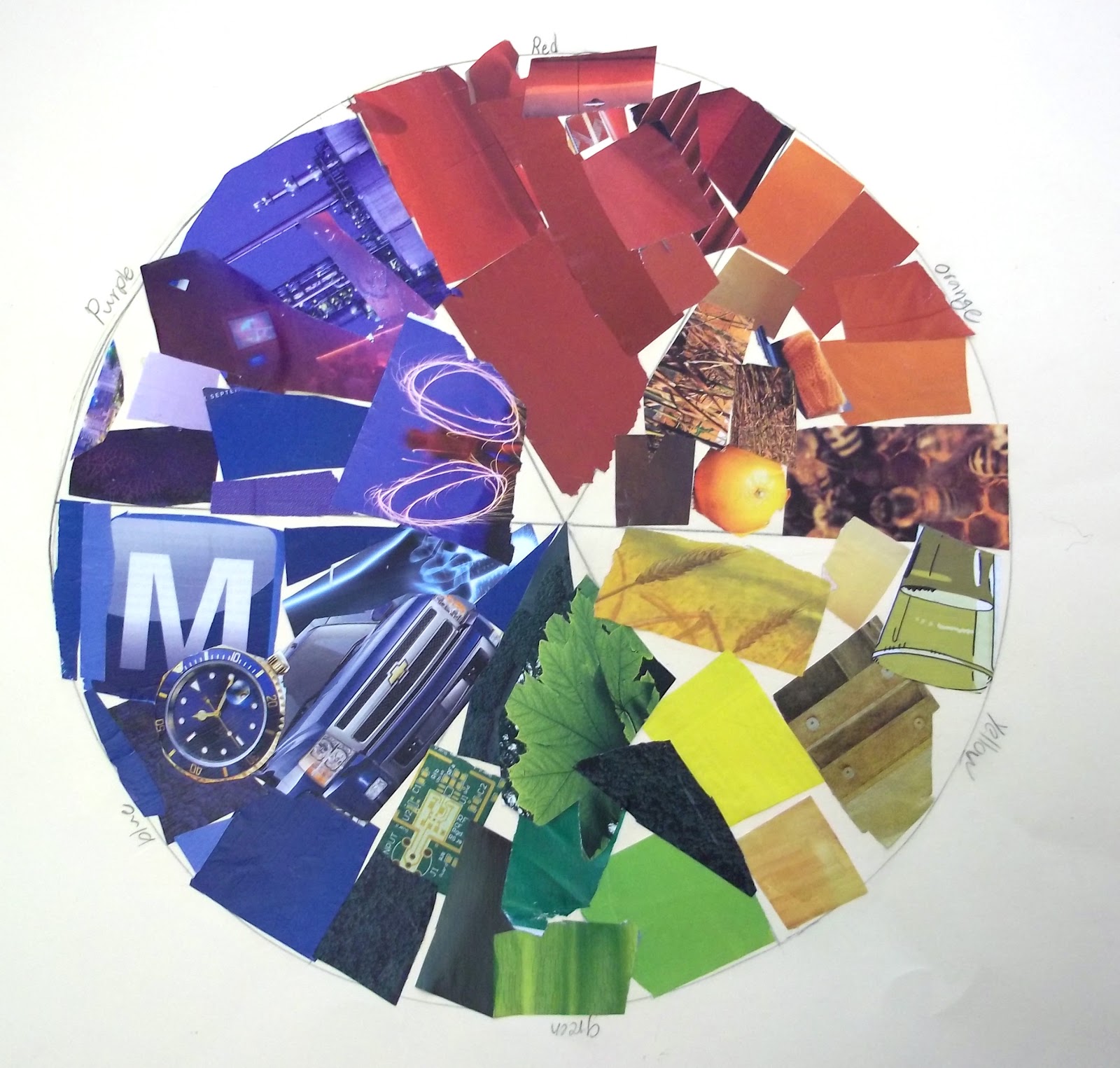 Monument Valley Regional Middle School Art Class: Color Wheel Collage ...
