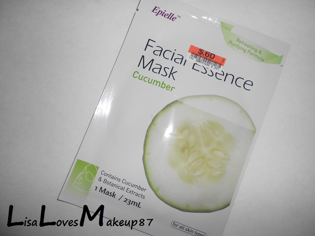 LisaLovesMakeup87: Review: Epielle Facial Essence Mask "Cucumber"