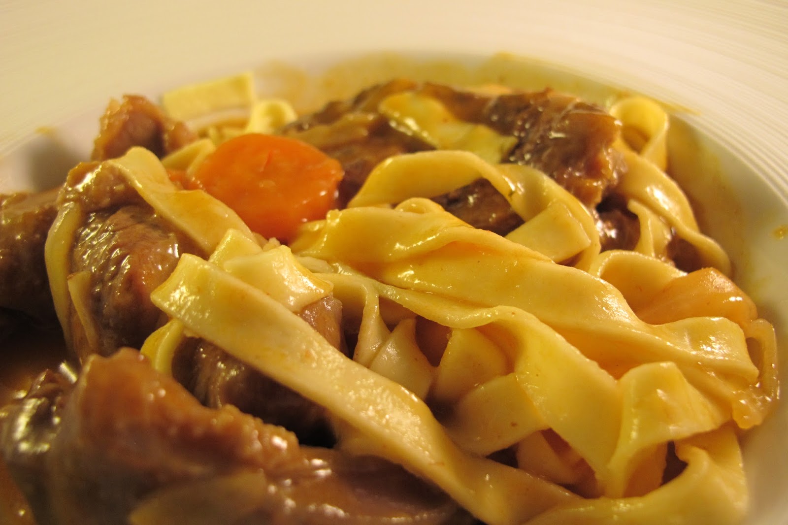Estouffade de boeuf aux pâtes fraîches