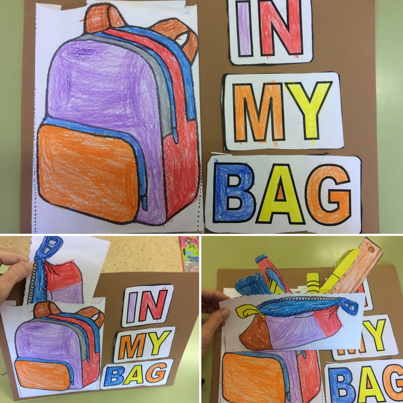 A place for sharing: Classroom objects, colours and school actions