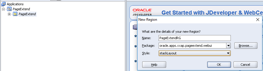 Oracle Application's Blog: Flexible layout in oaf : How to add custom region in Standard OAF Page